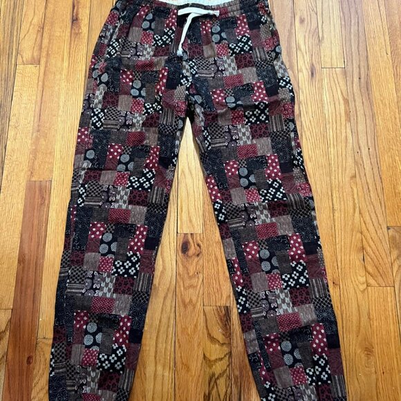 Gustin | Pants | Gustin Japan Red Patchwork Jogger New | Poshmark
